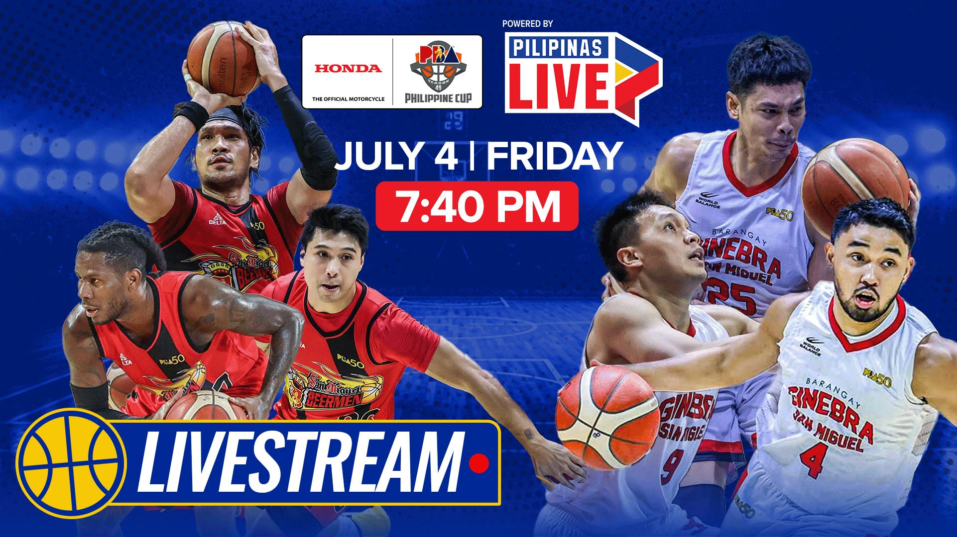 LIVESTREAM | San Miguel vs Ginebra | PBA Philippine Cup semifinals Game ...