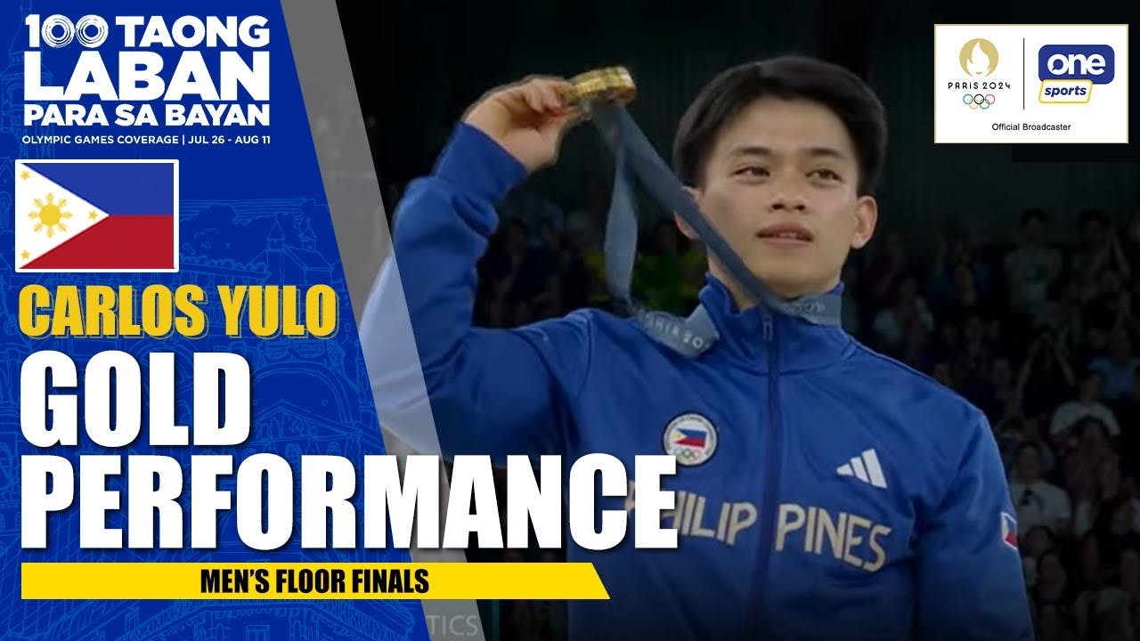 Carlos Yulo's gold medal performance in floor exercise | Paris 2024 ...
