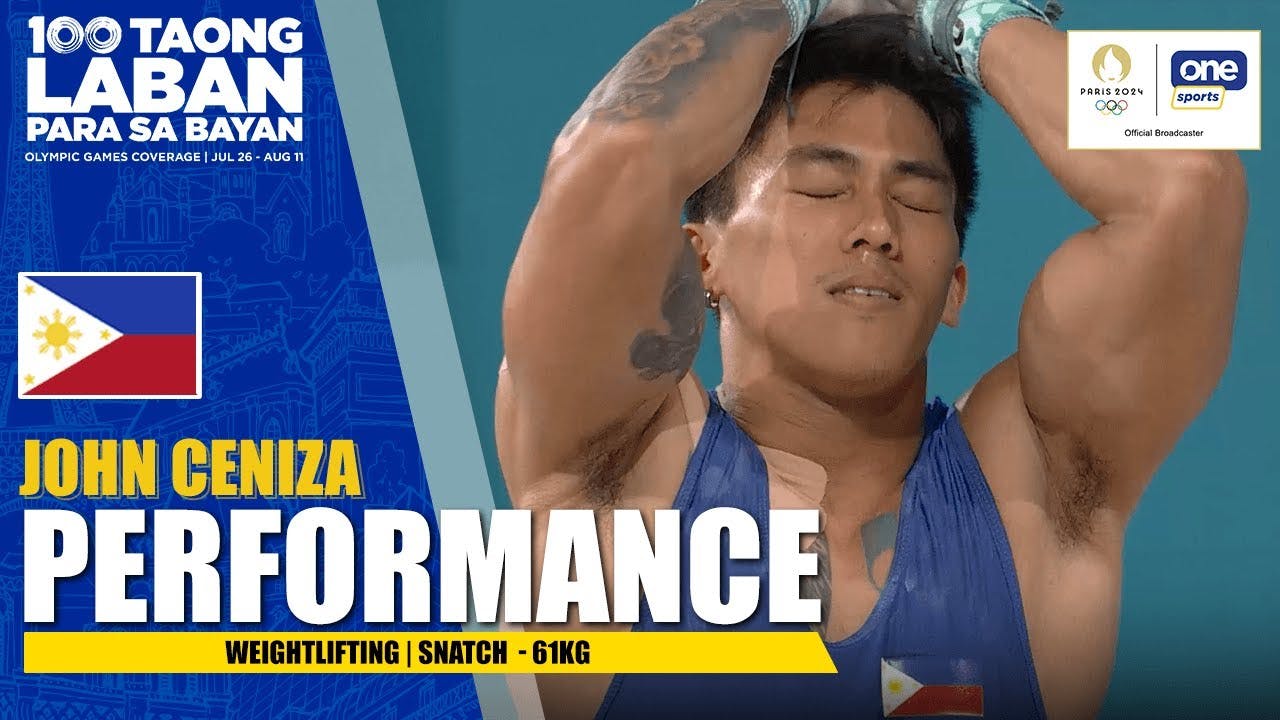 John Ceniza makes early exit in men's 61kg weightlifting | Paris 2024 ...