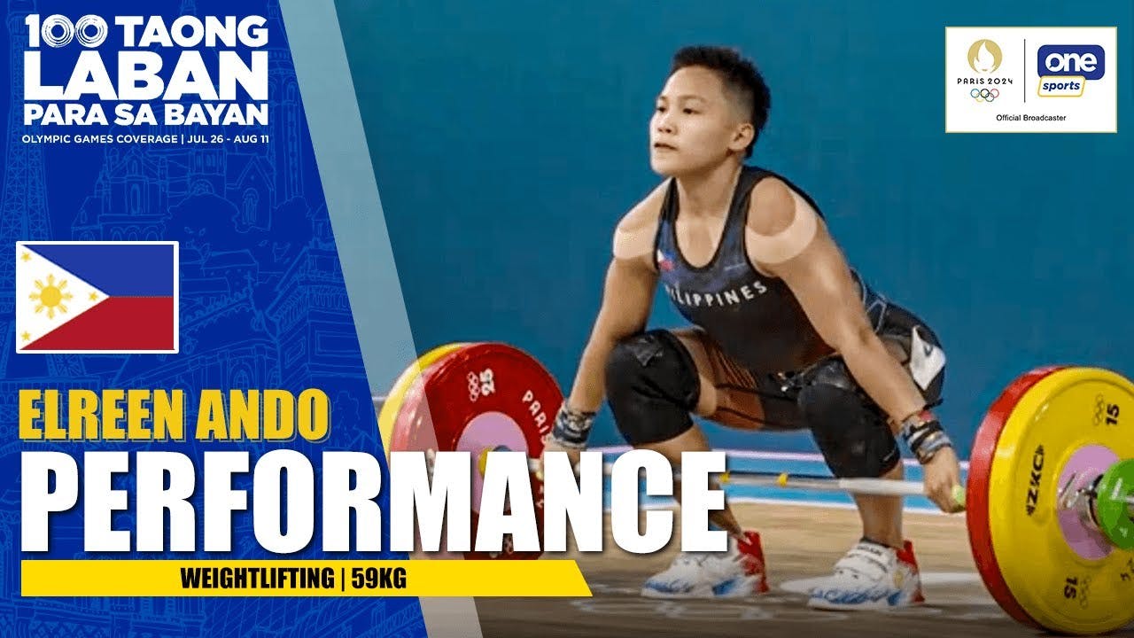 Weightlifter Elreen Ando finishes sixth, tallies new personal best ...