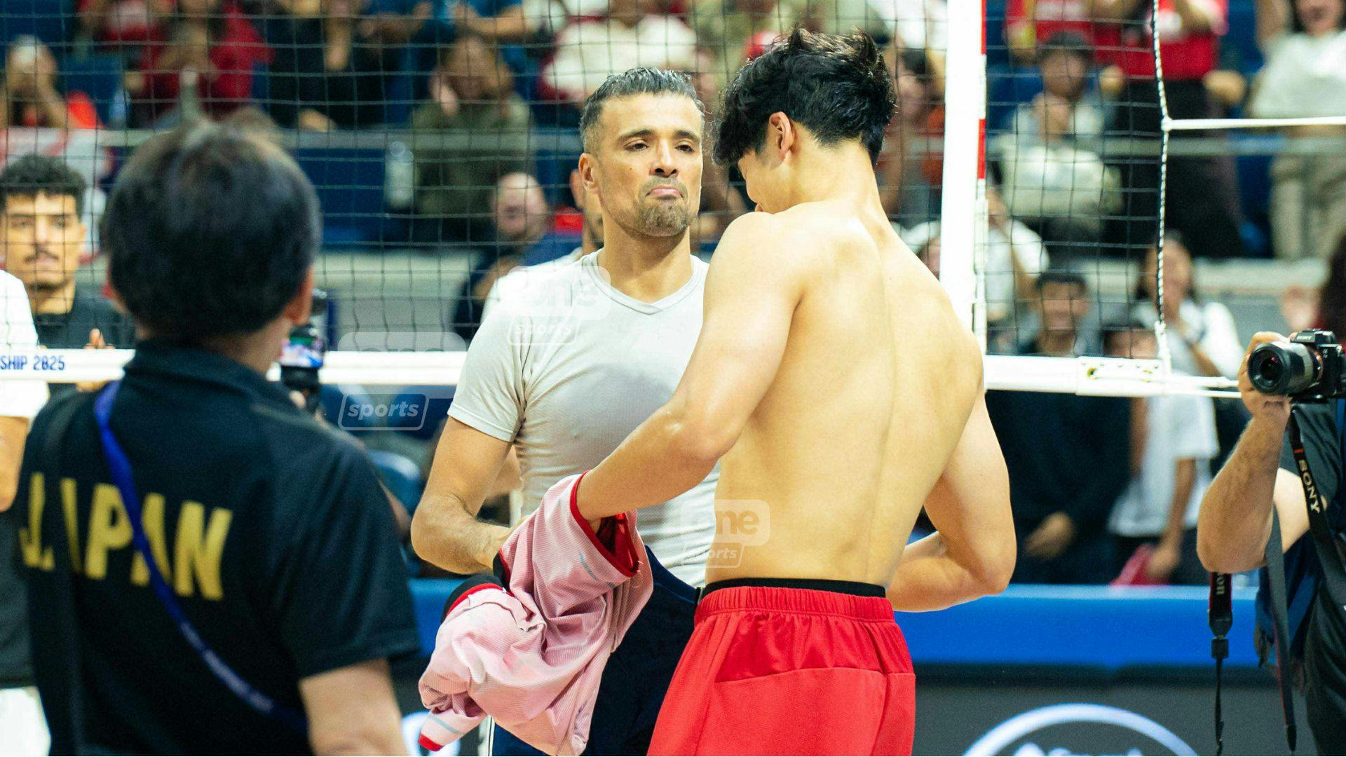 Libya's Foad Elmaarug retires after final FIVB WC match, swaps jerseys ...