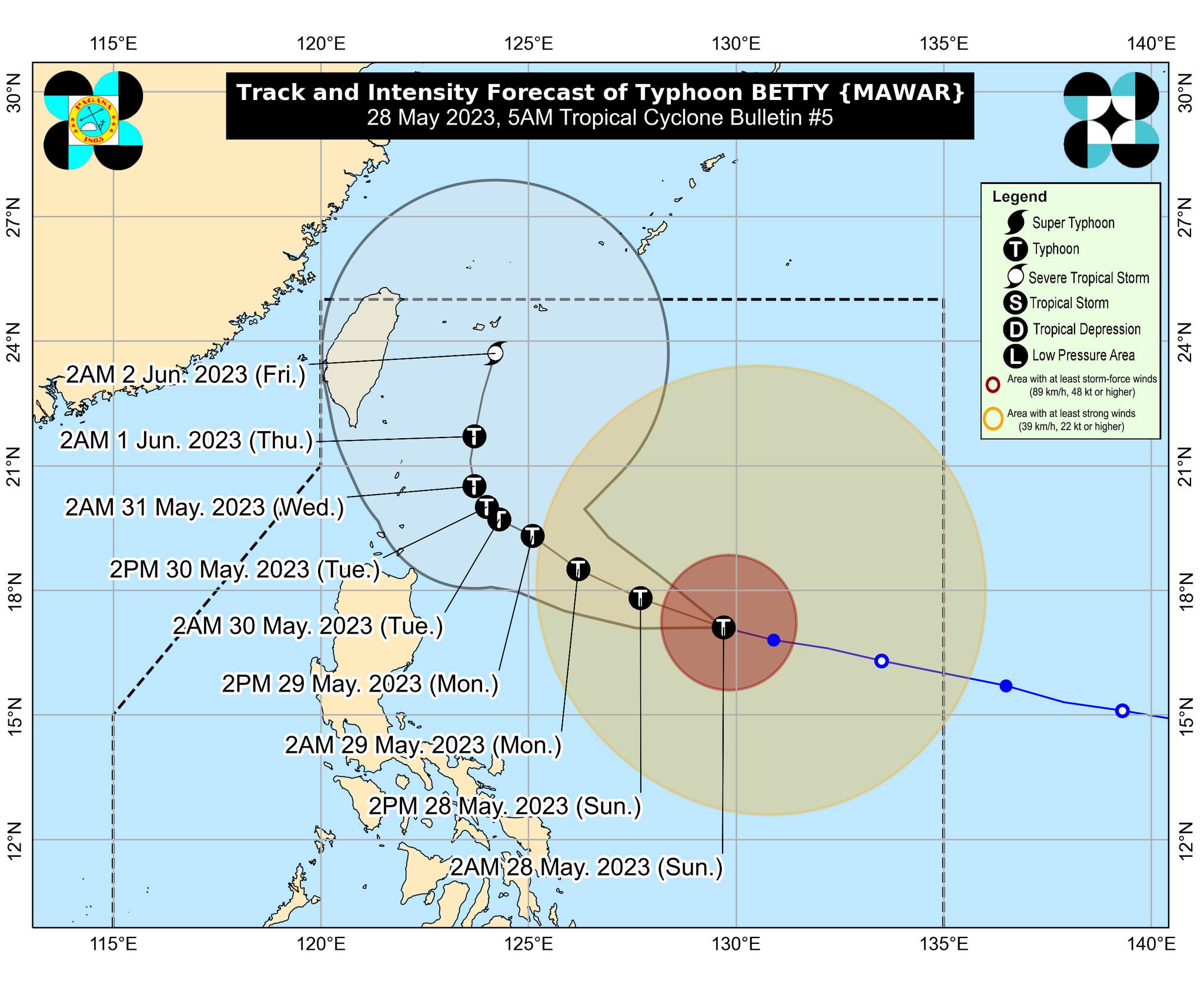 Signals Raised As Betty Slightly Weakens, Downgraded Into Typhoon ...