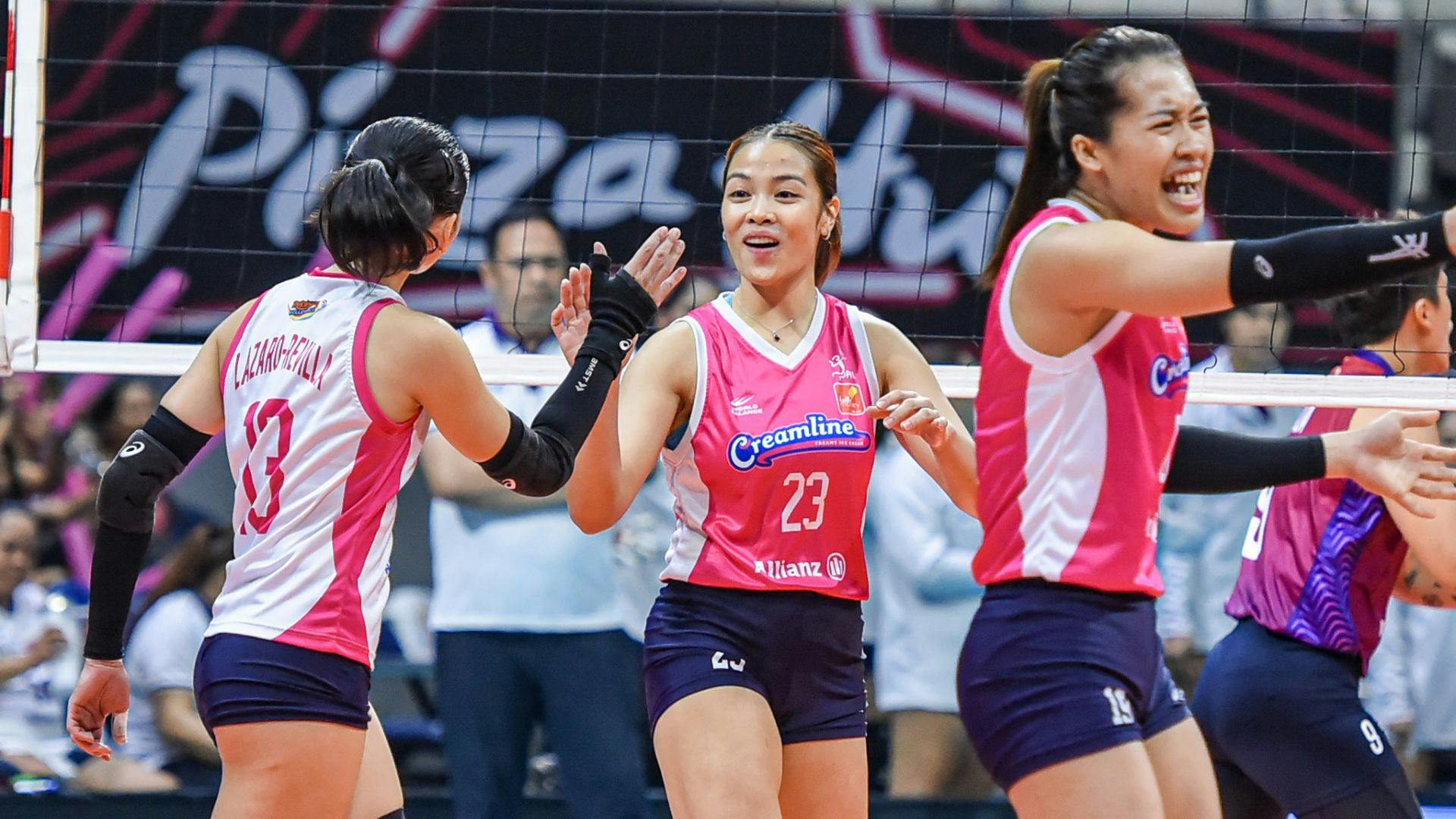 Creamline displays strong character in close four-set victory over ...