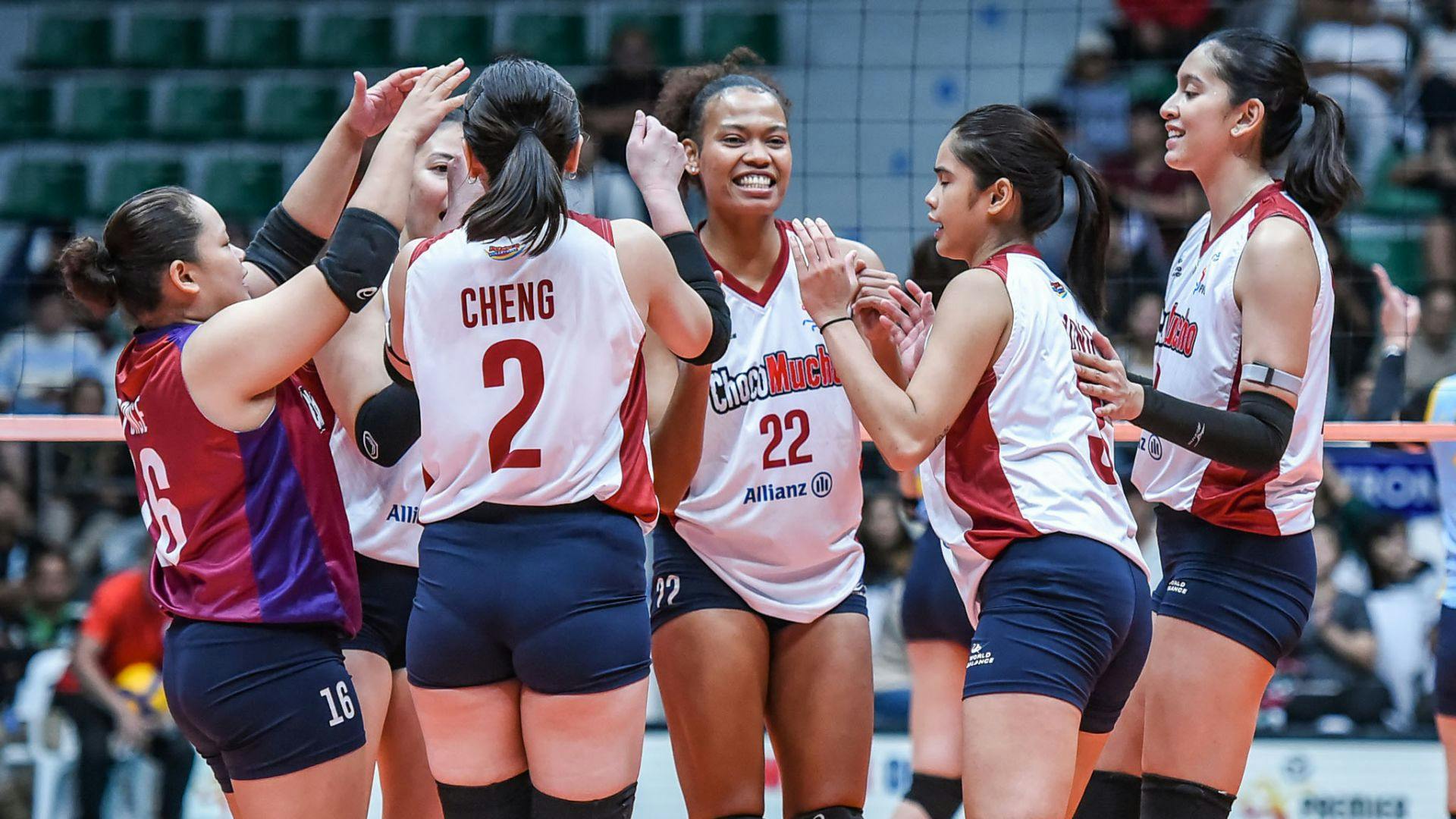Choco Mucho grinds past Capital1, spoils Bella Belen debut game in PVL ...