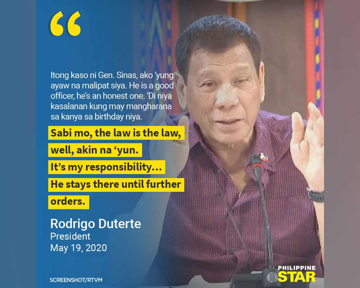 Twas Dnd Chief And Not Vp As Duterte Pinchhitter In Bonifacio Day
