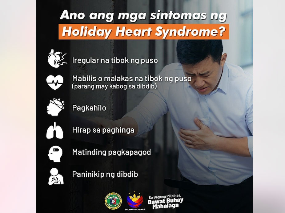 Public Warned Versus ‘Holiday Heart Syndrome’ | OneNews.PH