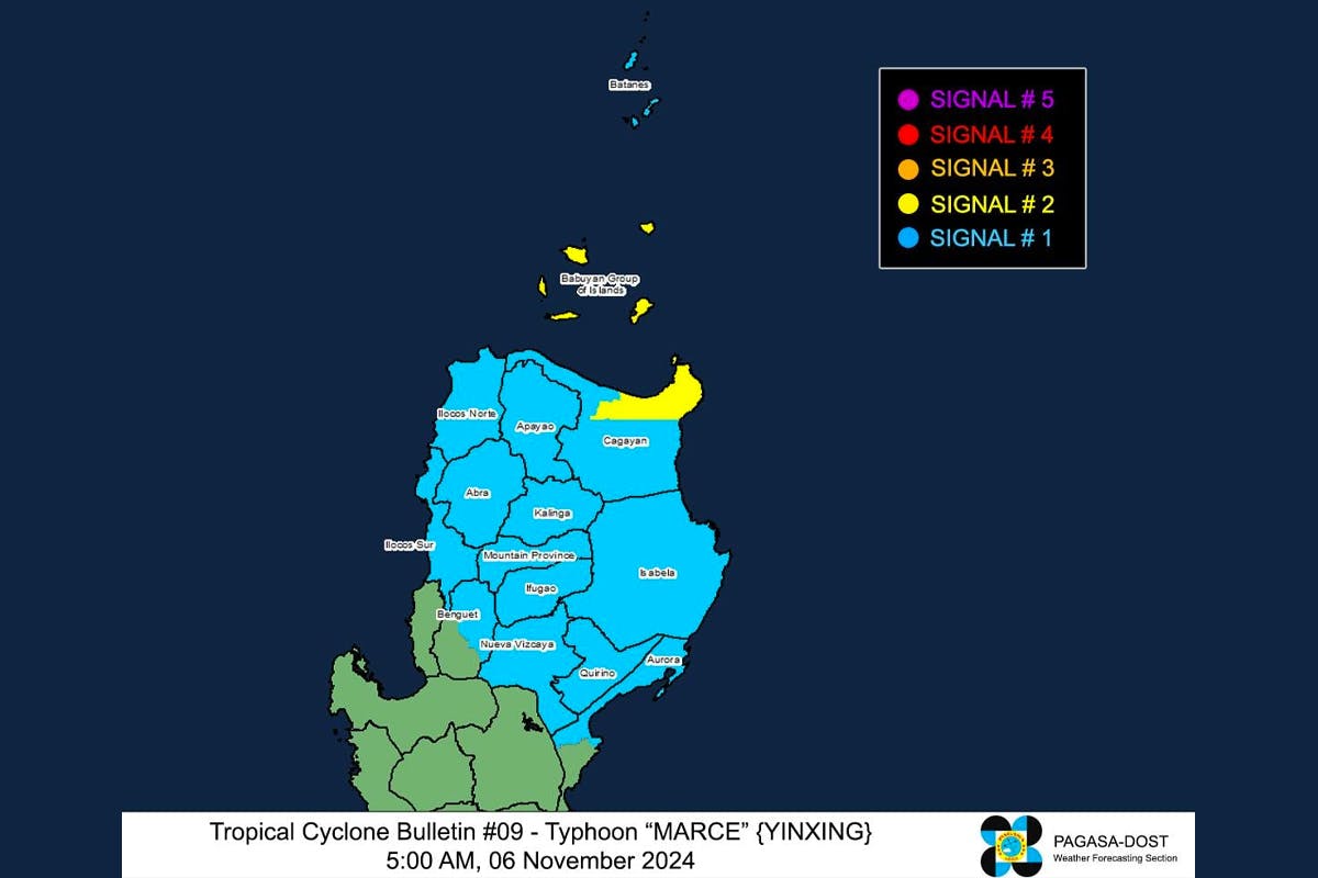 Marce Intensifies Into Typhoon; Signal No. 2 Up In Some Areas Of ...