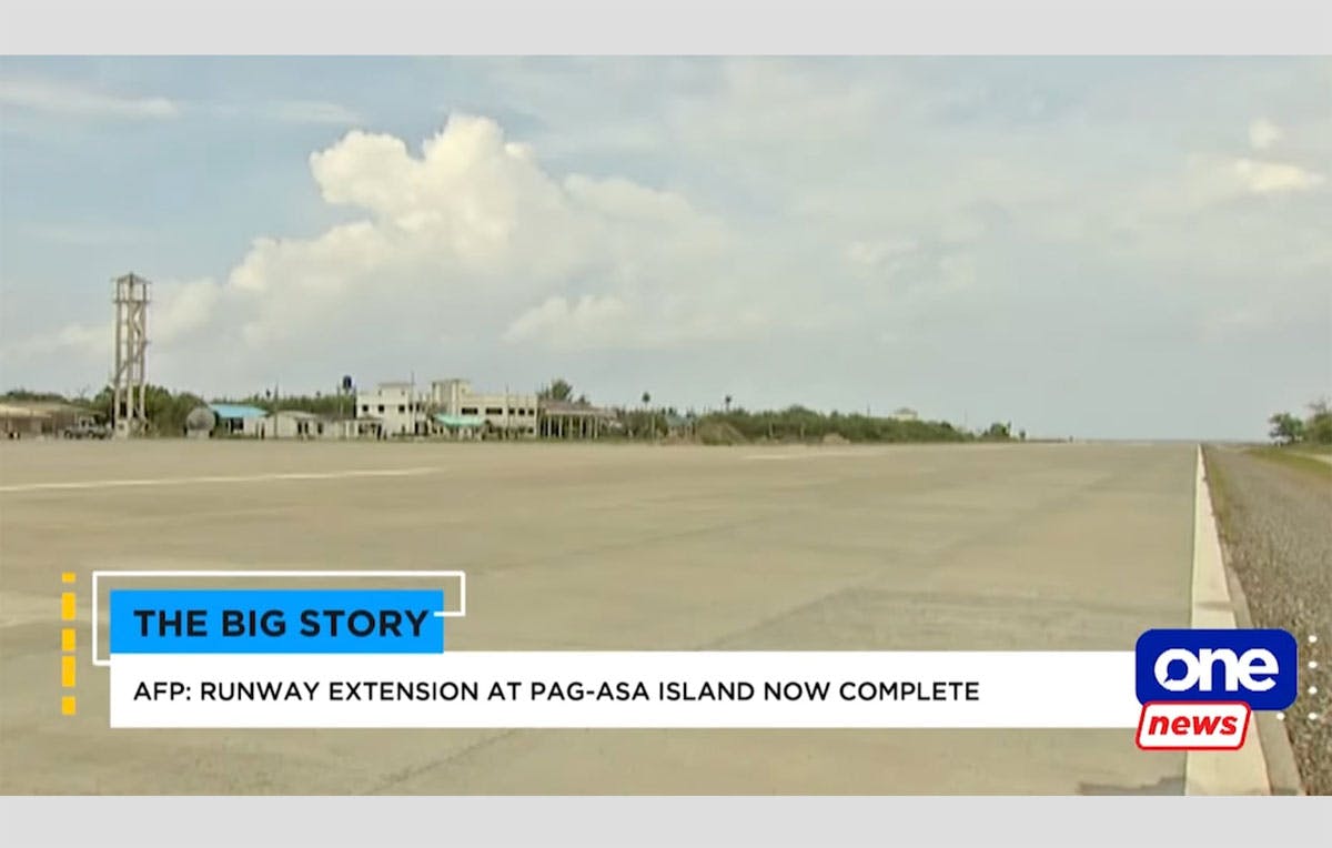 WATCH: Runway Extension On Pag-Asa Island Now Complete – AFP | OneNews.PH