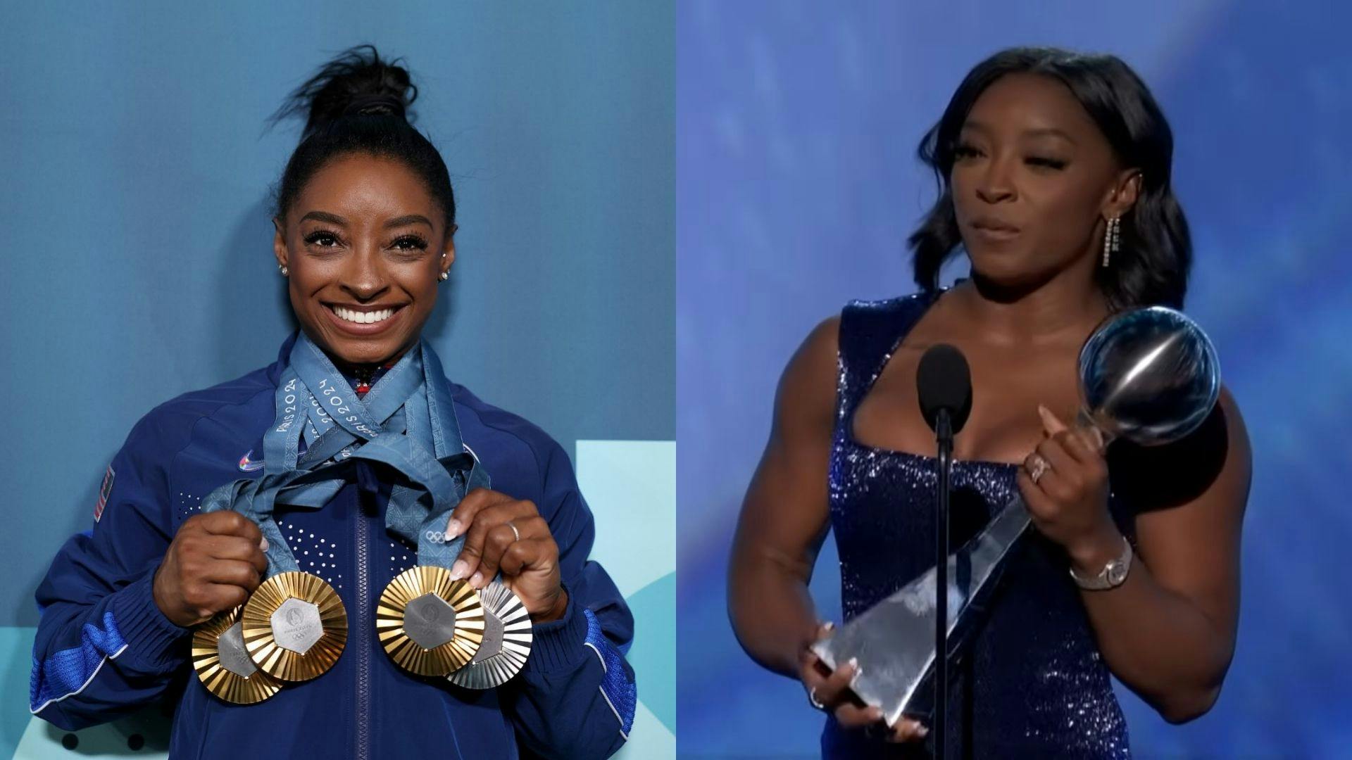 Decorated gymnast Simone Biles named Best Female Athlete at star ...