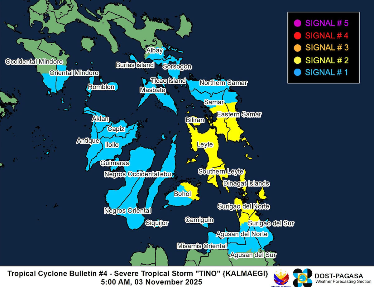 Severe Tropical Storm Tino May Intensify Into Typhoon; Signal No. 2 Up ...