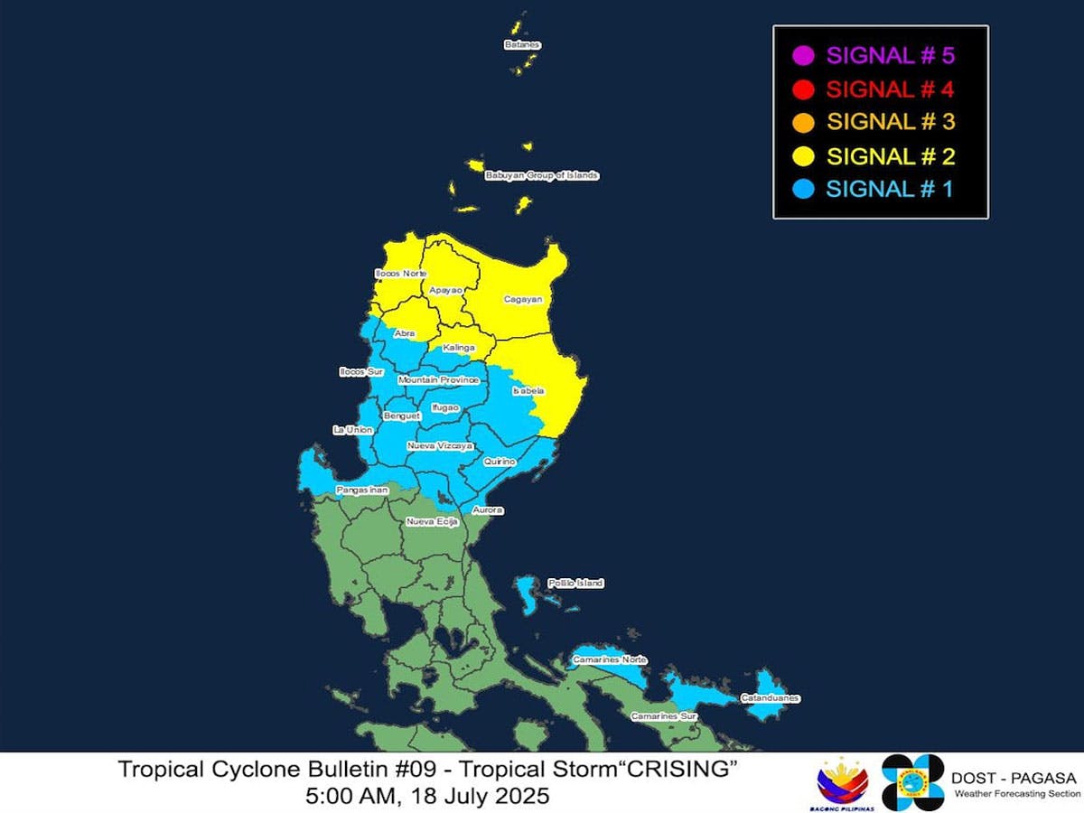 Signals Up As Crising Develops Into Tropical Storm | OneNews.PH