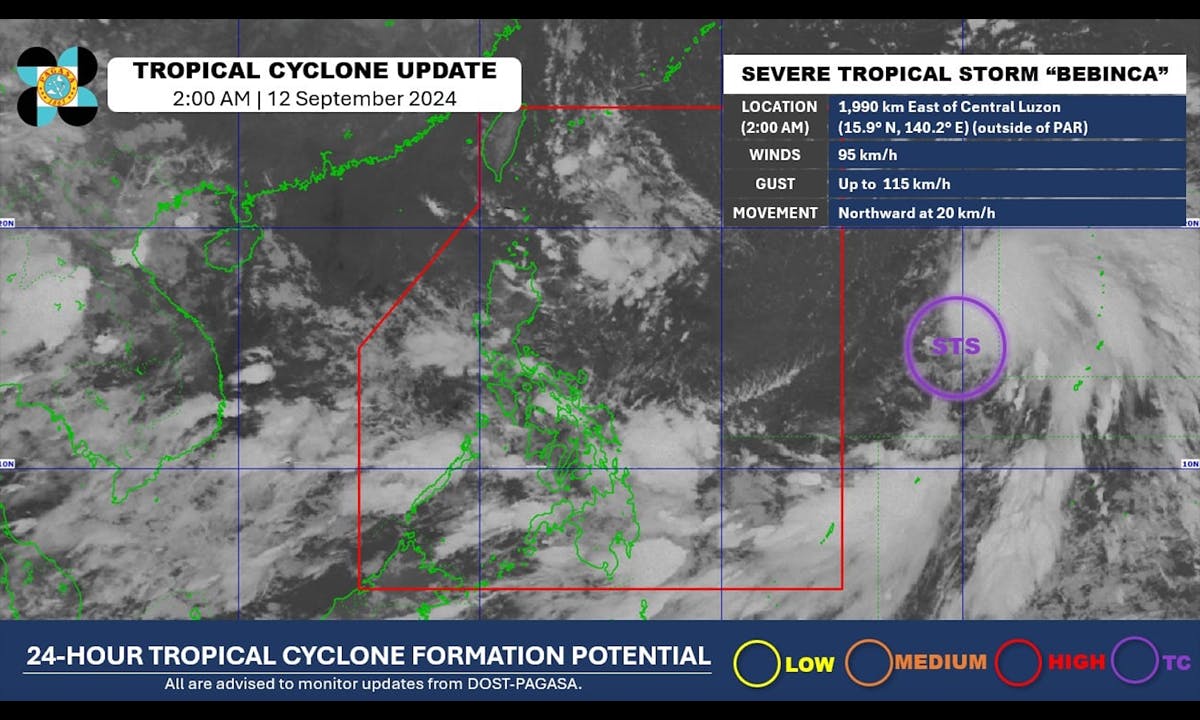 Tropical Cyclone Expected To Enter PAR On Friday | OneNews.PH