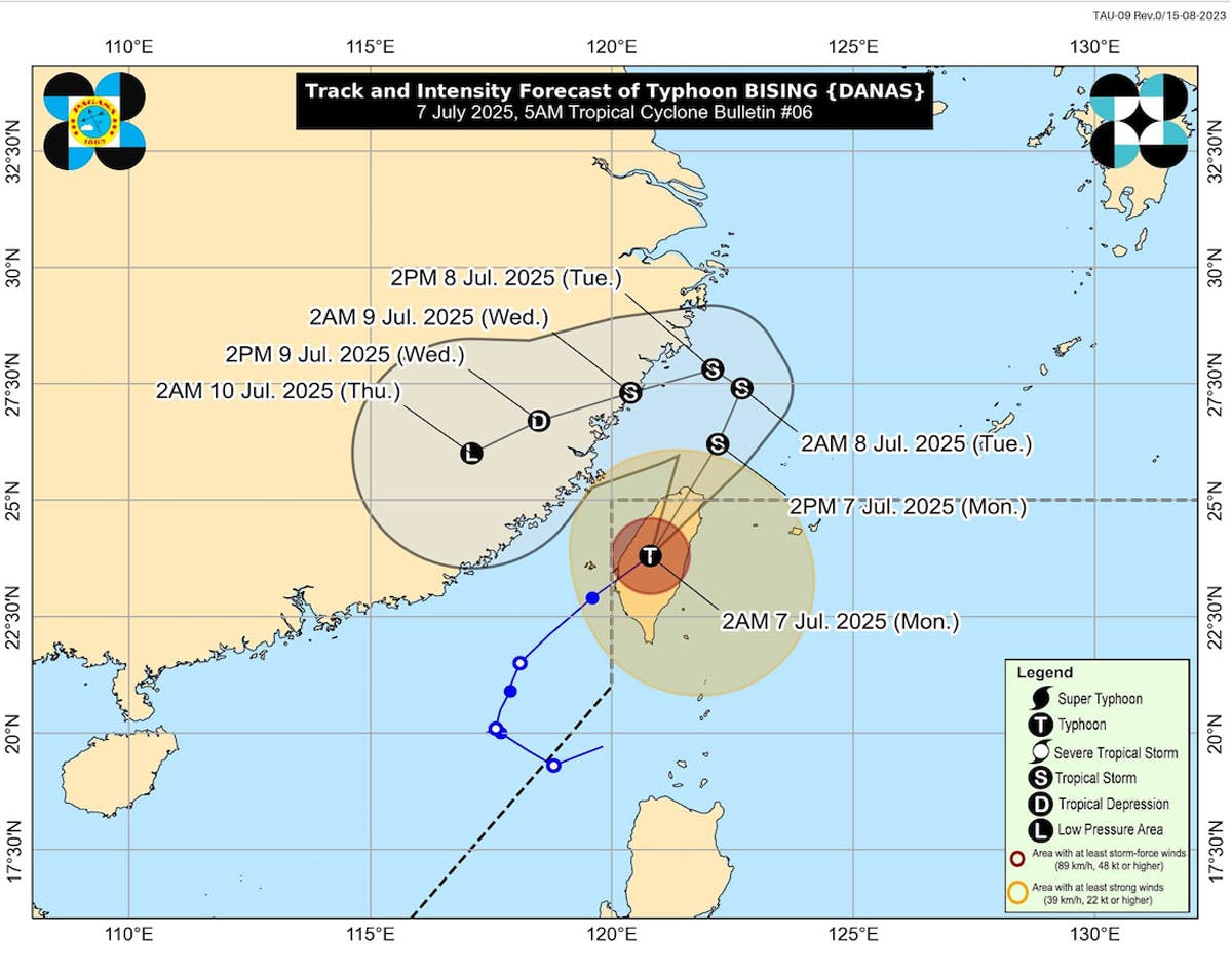 Typhoon Bising Enters PAR, Slightly Weakens | OneNews.PH