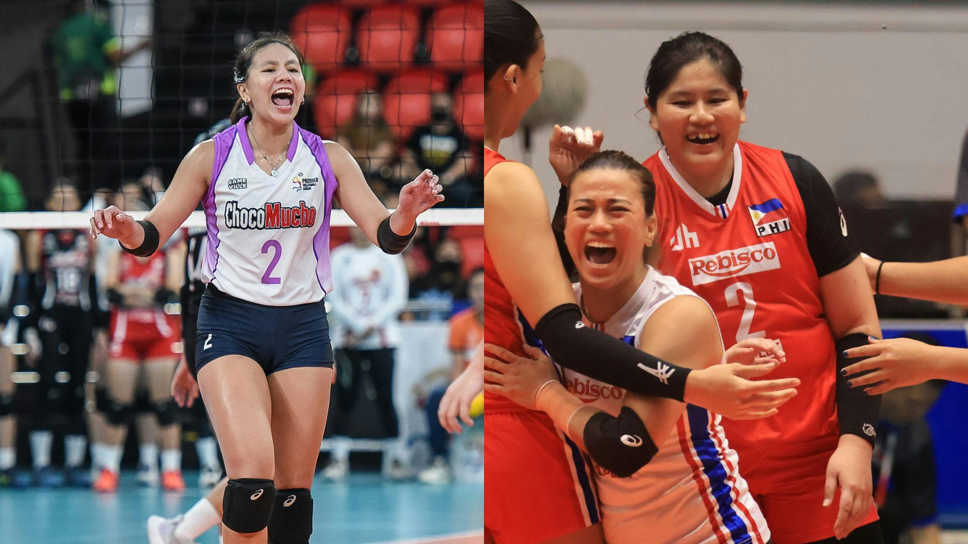Des Cheng reacts to sister Djanel's emphatic block during AVC Challenge ...