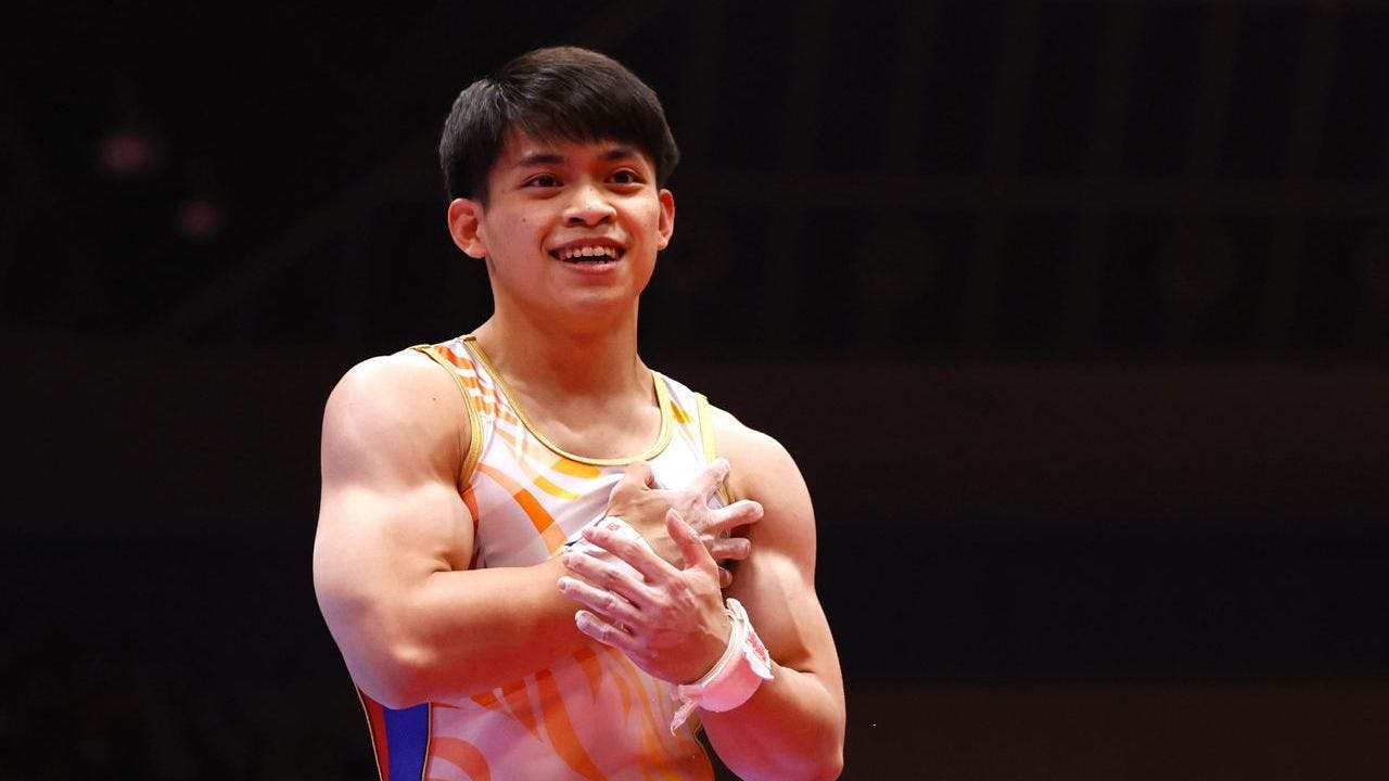 Carlos Yulo inches closer to Olympics return with podium finish in ...